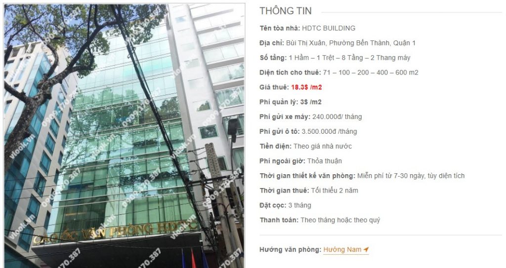 Danh sách công ty thuê văn phòng tại HDTC Building, Quận 1
